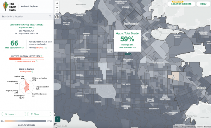 How to Use the Shade Data Map in Tree Equity Score | UCLA Luskin Center ...